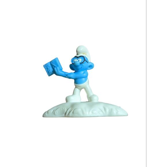 Peyo | Toys | Smurfs Figure Brainy Smurf Mcdonalds 27 | Poshmark